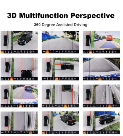 1080P AHD 4K 3D 360 Camera system DVR AI Surround BirdView System ...