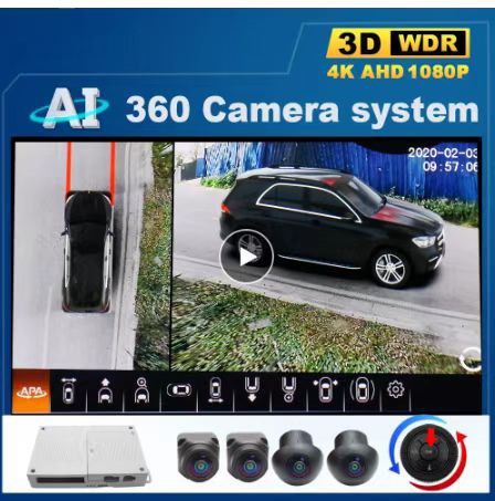 1080P AHD 4K 3D 360 Camera system DVR AI Surround BirdView System ...
