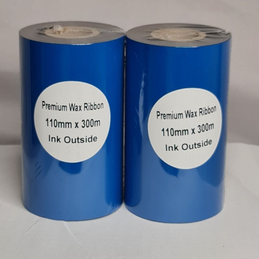 110mm x 300M Premium Wax Barcode Ribbon, Commercial & Industrial ...