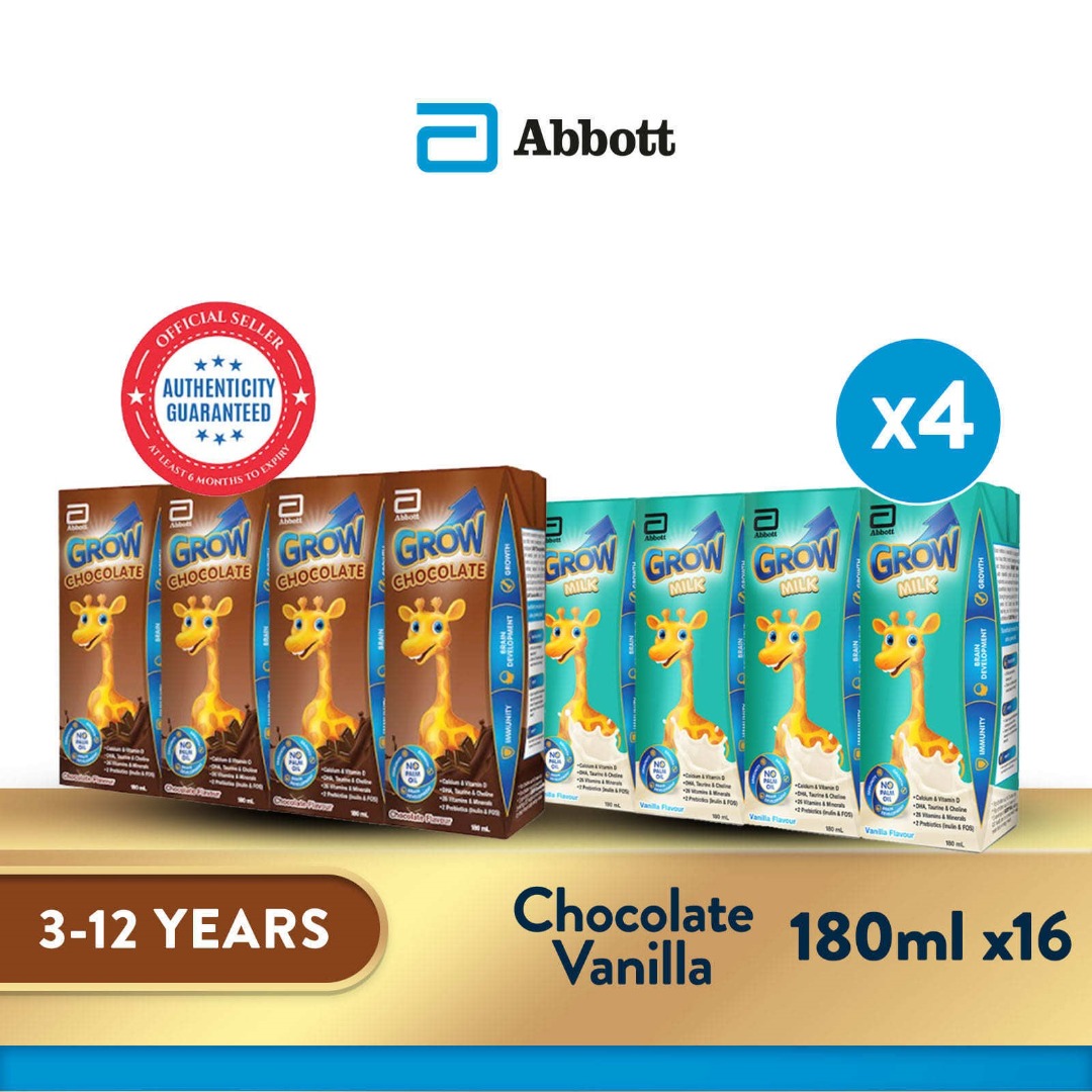 [180ml x 16 packets] Abbott Grow Growing Up Milk For Kids Ready To ...