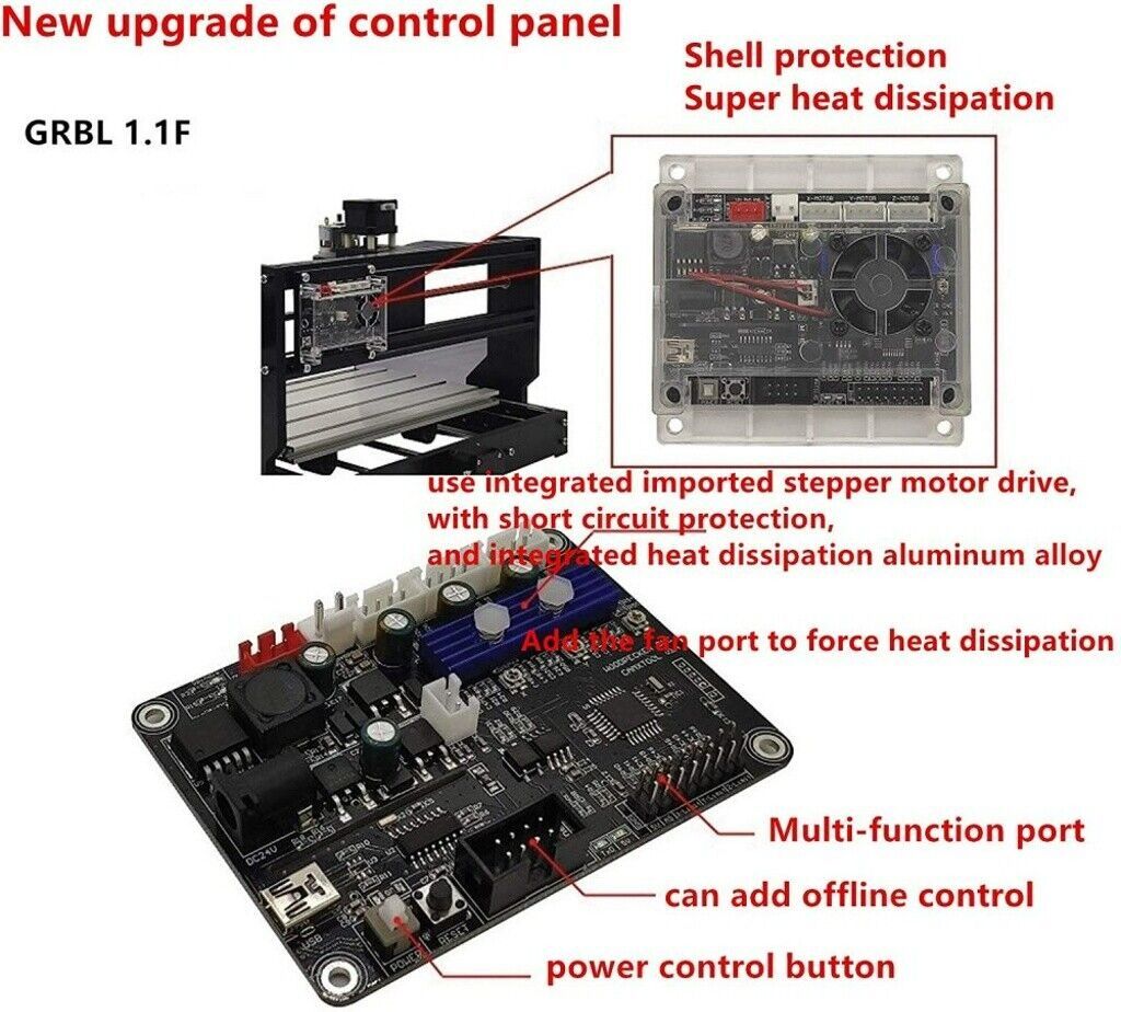 3 Axis GRBL CNC Cutter Engraving Machine USB Port 2418 3018 Control Board, Computers & Tech ...