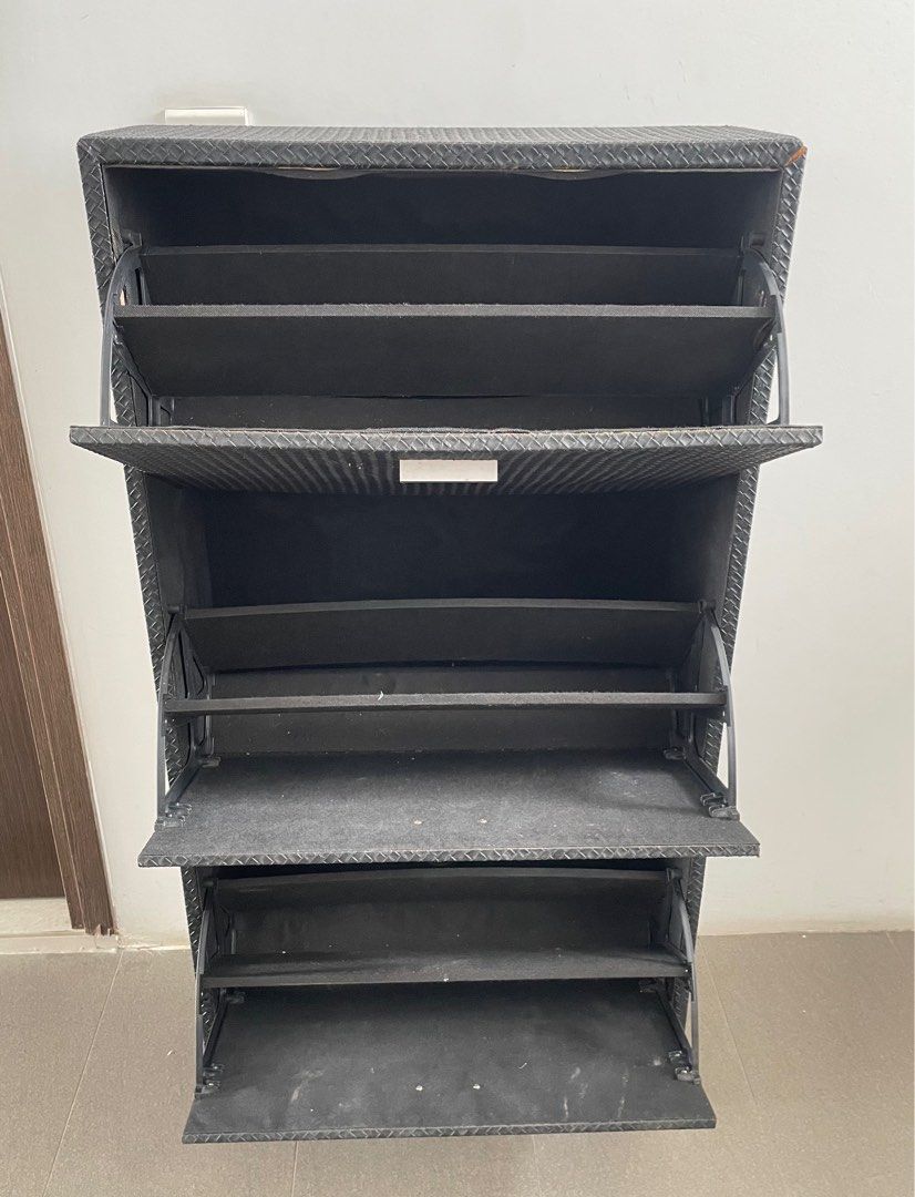 3 compartment shoe rack (big), Furniture & Home Living, Furniture ...