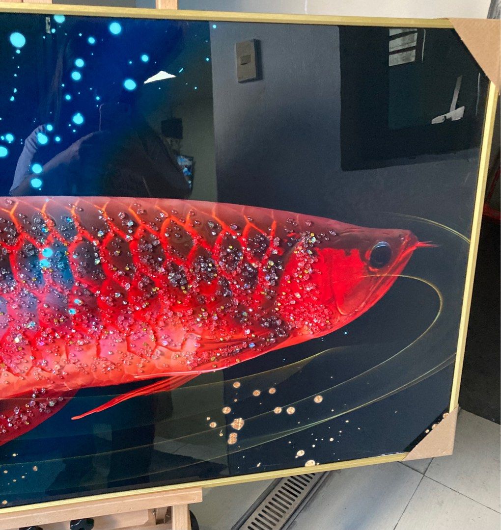 60x120cm Arowana Fish Frame, Furniture & Home Living, Home Decor, Wall ...