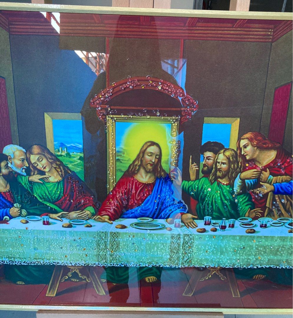 60x120cm Last Supper Frame, Furniture & Home Living, Home Decor, Wall ...