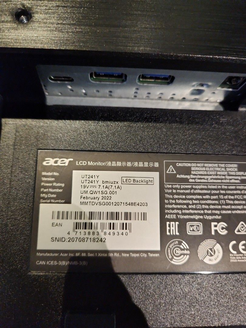 Acer UT241Y (broken screen), Computers & Tech, Parts & Accessories ...