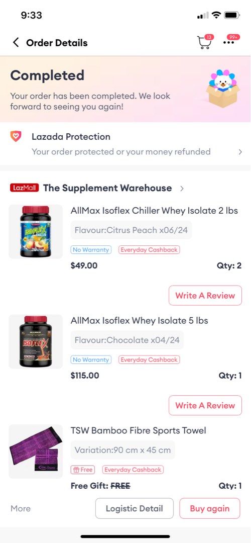 Allmax Isoflex Chiller Whey Protein Isolate, Health & Nutrition, Health ...