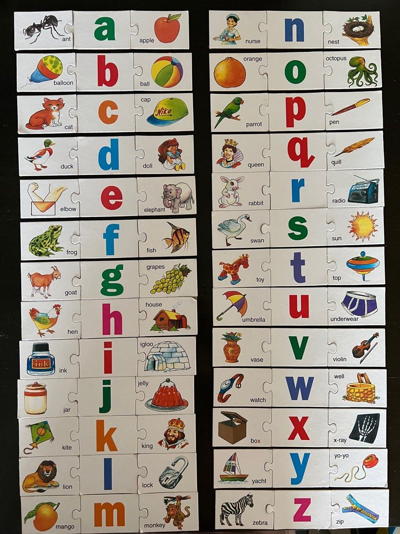 Alphabet and Number Match Up Puzzles (buy 2 boxes for $15), Hobbies ...
