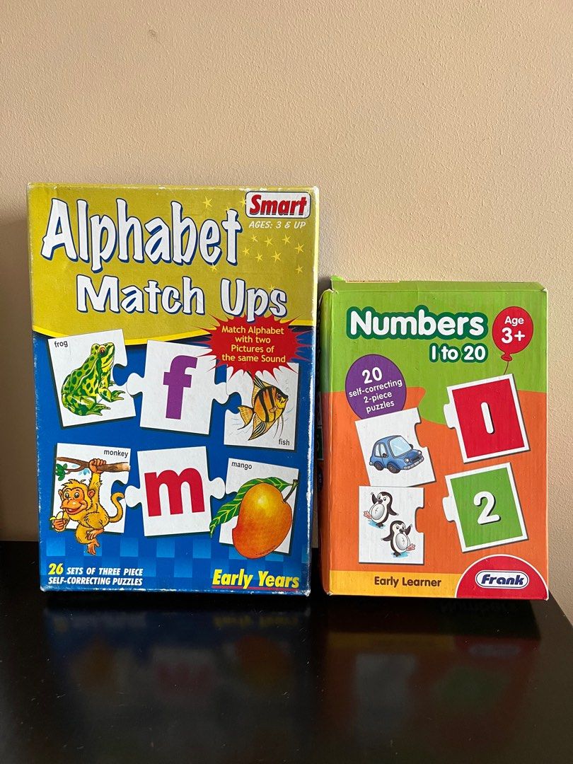 Alphabet and Number Match Up Puzzles (buy 2 boxes for $10), Hobbies ...
