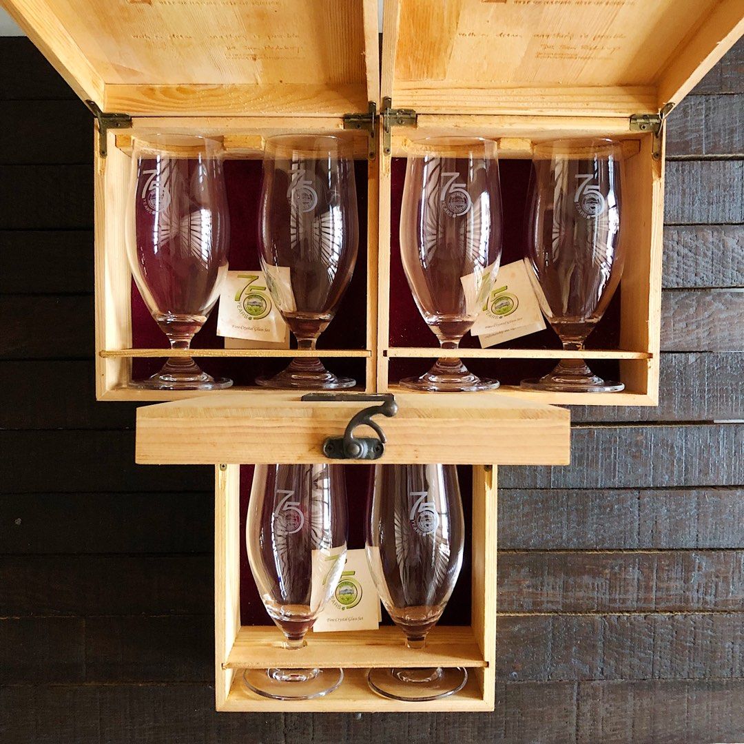 Amway Nutrilite 75 anniversary Fine Crystal Glass set of 3, Furniture ...