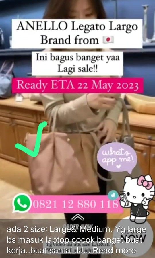 Anello legato bag Medium size, Fesyen Wanita, Tas & Dompet di Carousell