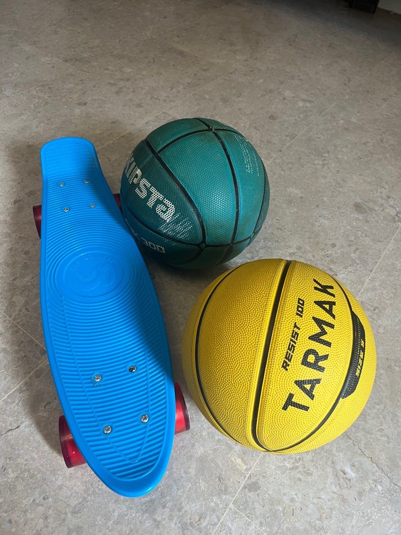 Basketball and skateboard, Sports Equipment, Sports & Games, Skates ...