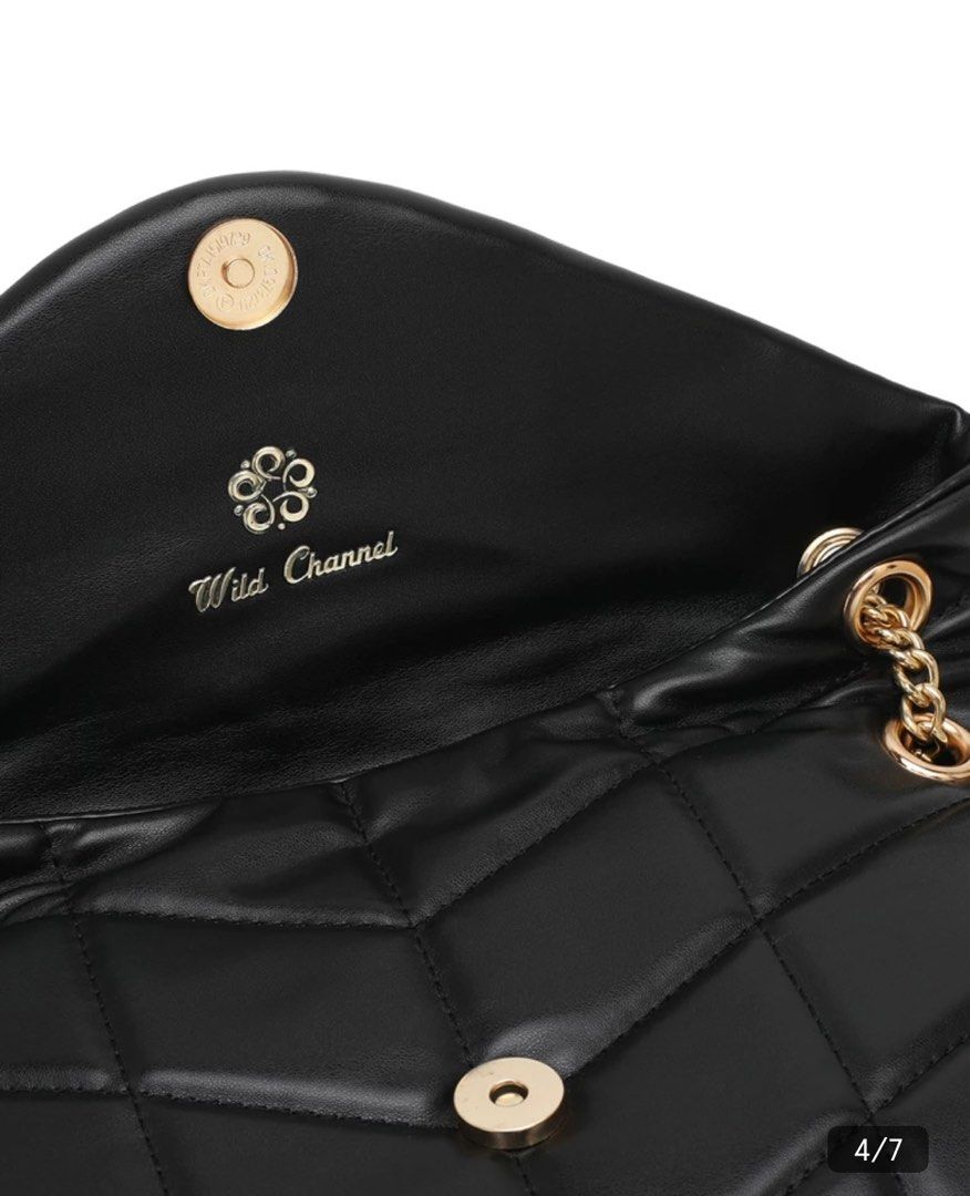 Black Wild channel shoulder Handbag, Women's Fashion, Bags & Wallets ...