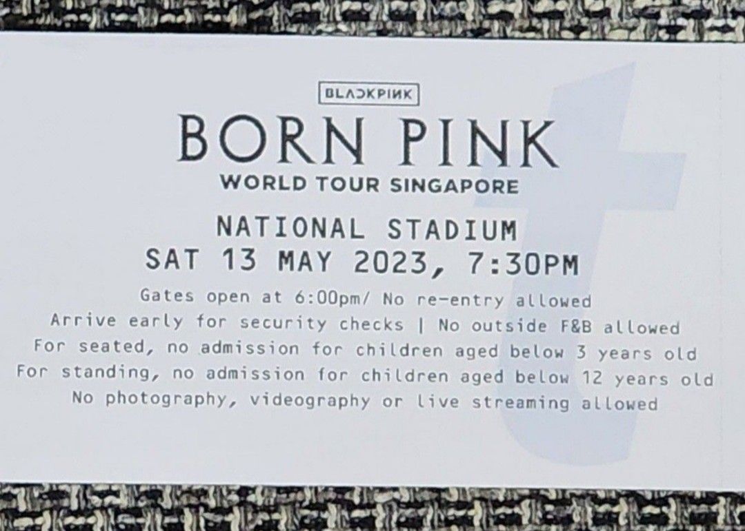 Blackpink Born Pink World Tour Cat 10 Row P(2 tickets), Tickets ...