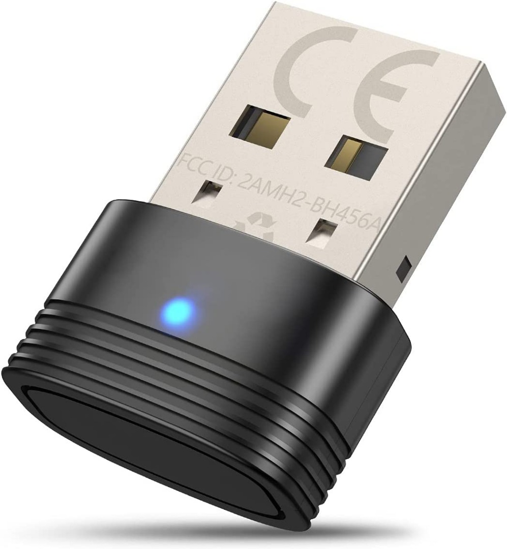 Bluetooth 5.0 USB Dongle, Bluetooth Adapter for PC Computer Desktop ...