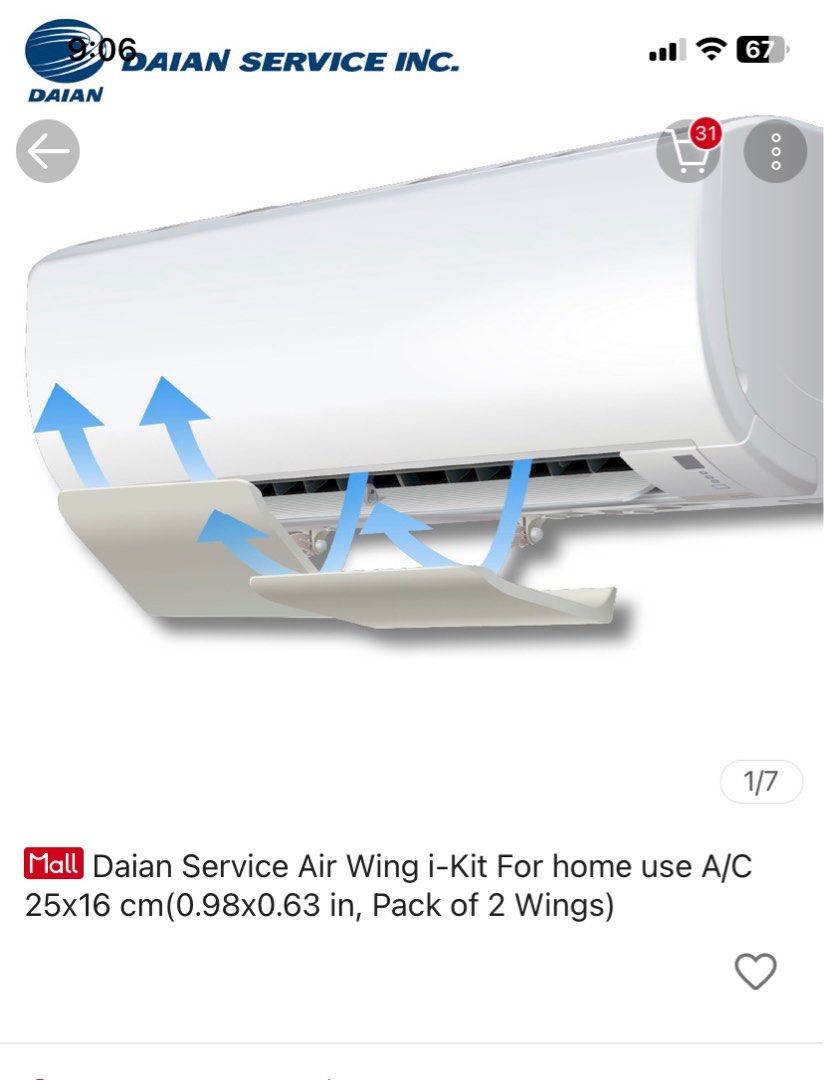 Brand New Daian Air Wing i-kit (made in Japan), TV & Home Appliances ...