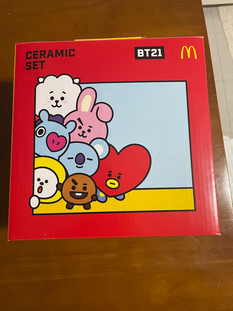 BTS BT21 Ceremic Set, Furniture & Home Living, Kitchenware & Tableware ...