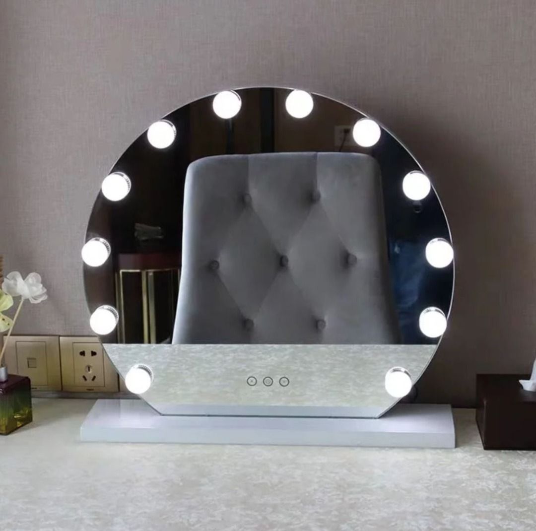 CINDY Spotlight Round LED Vanity Mirror, Furniture & Home Living, Home ...