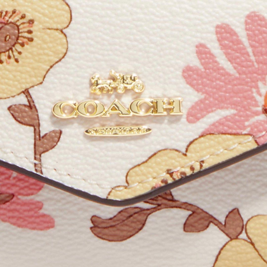 COACH Flap Card Case With Floral Cluster Print on Carousell