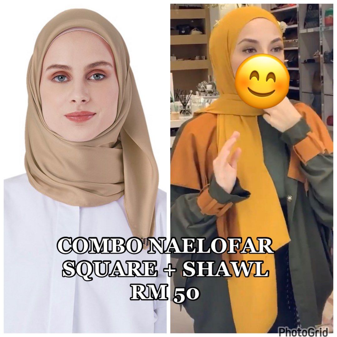 COMBO NAELOFAR, Women's Fashion, Muslimah Fashion, Hijabs on Carousell