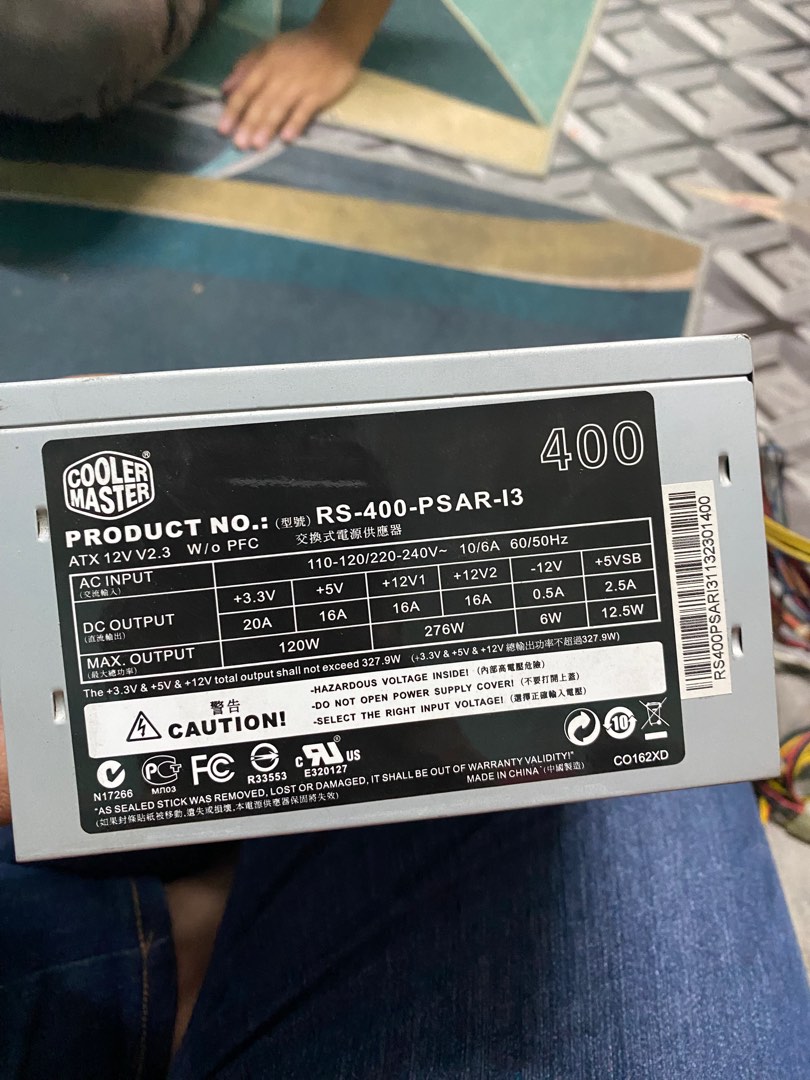 COOLER MASTER PSU 400W, Computers & Tech, Parts & Accessories, Computer ...