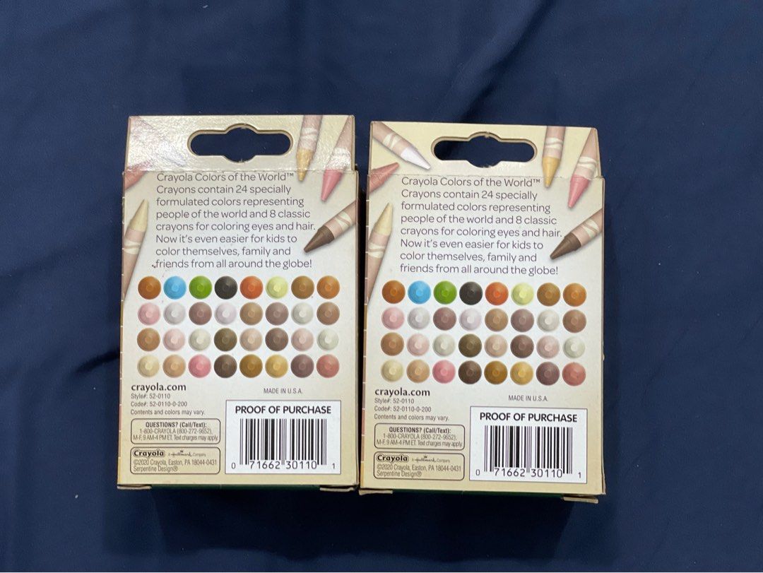 Crayola 32 Crayons (Colors of the World) Made in USA, Hobbies & Toys ...