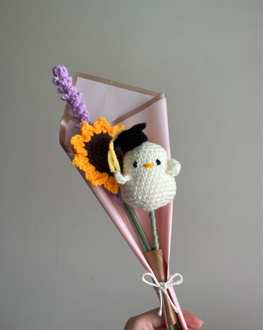 Crochet Handmade Frog/Graduation Duck Bouquet, Hobbies & Toys ...