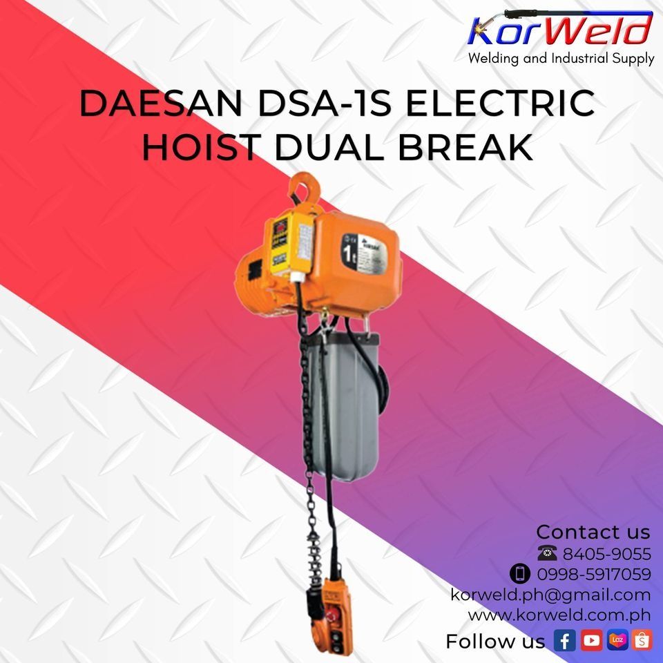 Daesan Electric Hoist (Dual Break) DSA-1S, Commercial & Industrial ...