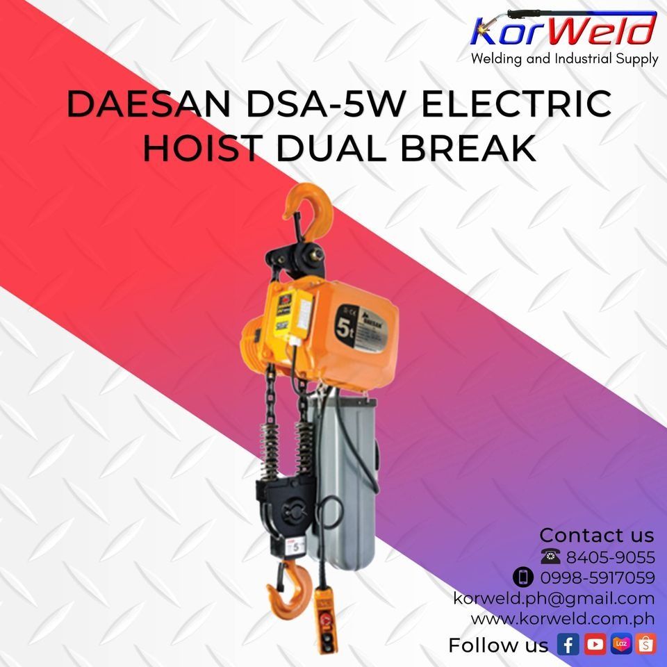 Daesan Electric Hoist (Dual Break) DSA-5W, Commercial & Industrial ...