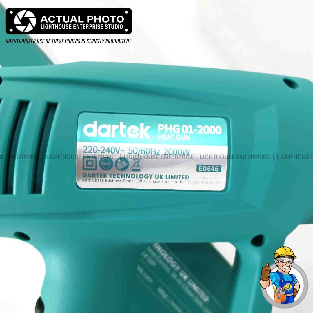 DARTEK UK 2000W Heat Gun (PHG 01-2000) *LIGHTHOUSE ENTERPRISE* DARTEK ...