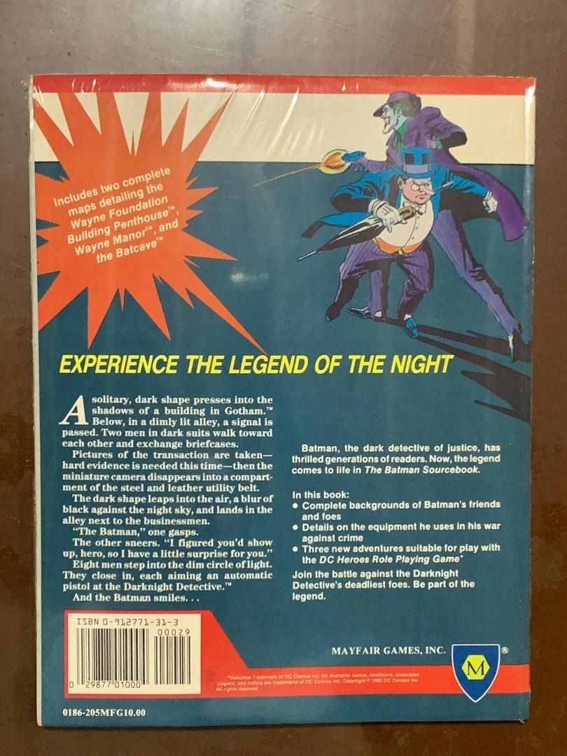 DC HEROES ROLE PLAYING REFERENCE BOOK: BATMAN, Hobbies & Toys, Books ...