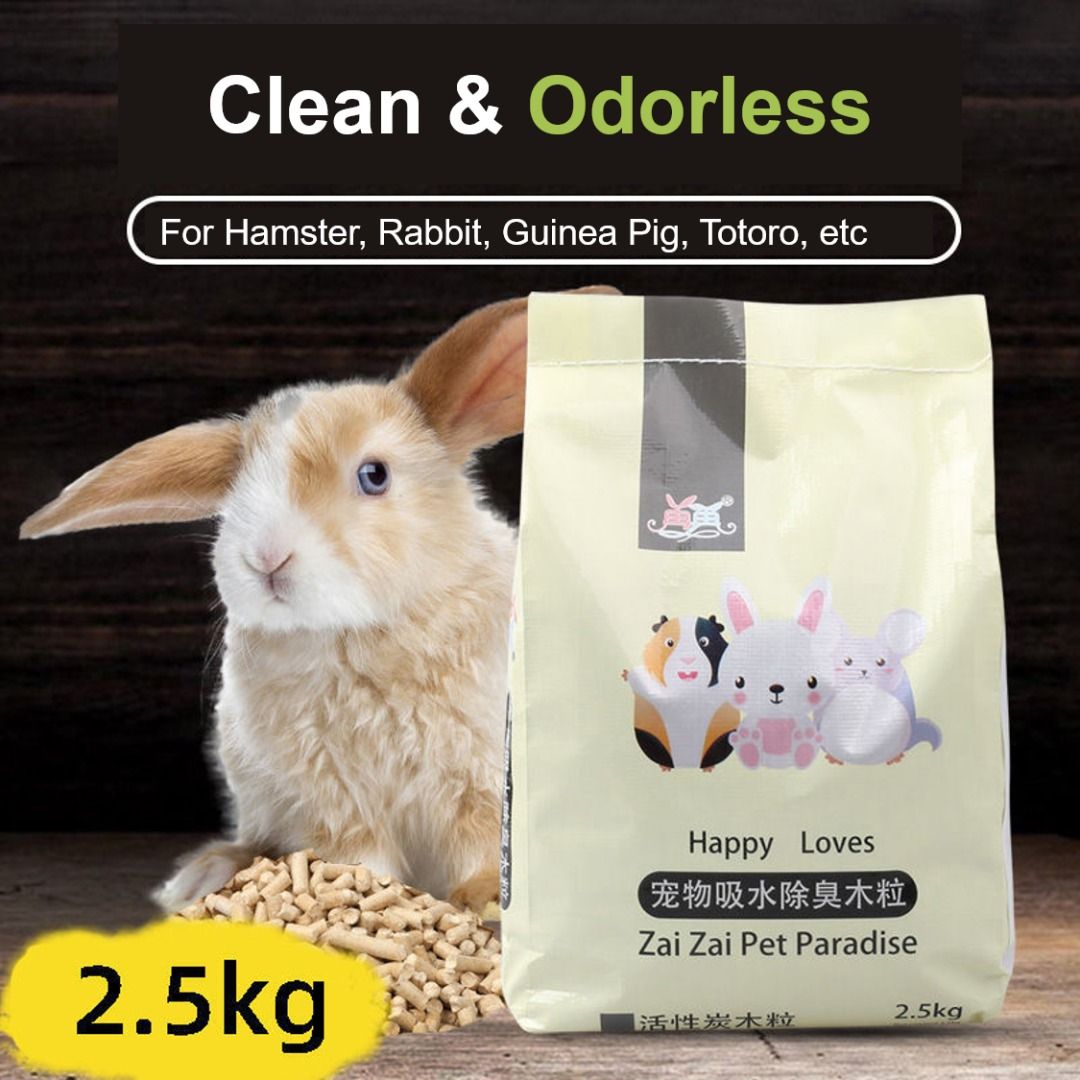 Deodorizing wood pellets 2.5kg absorbent rabbit pet toilet litter ...
