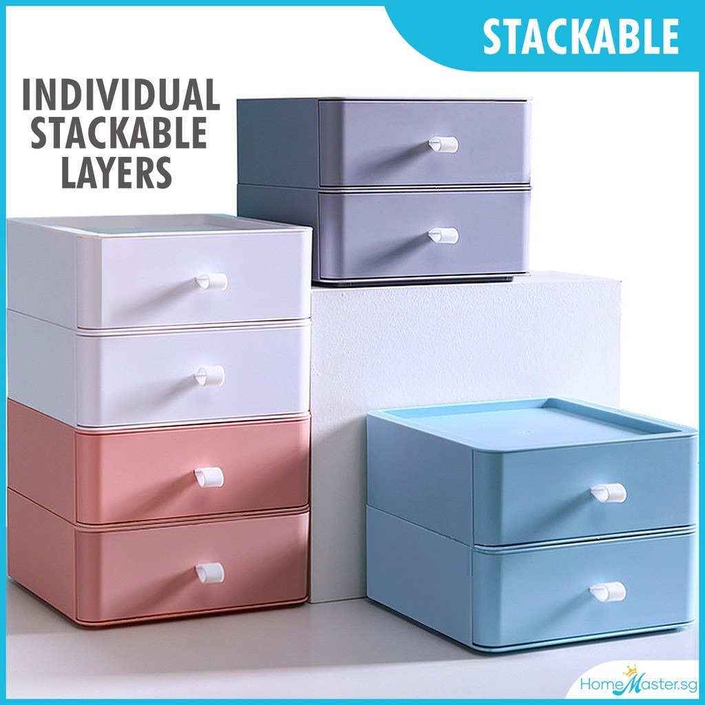 Desktop Stackable Drawer Organiser, Furniture & Home Living, Home ...