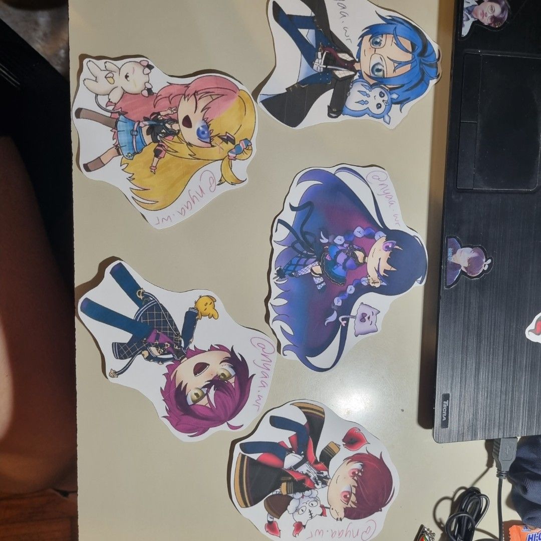 Fan-made stickers of NIJISANJI EN Lazulight, Obsydia, Ethyria, Luxiem ...