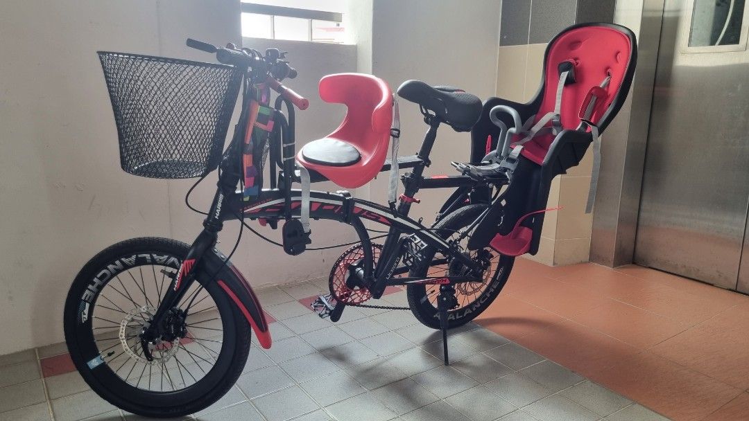 Foldable Bike with 2 child seats!, Sports Equipment, Bicycles & Parts ...