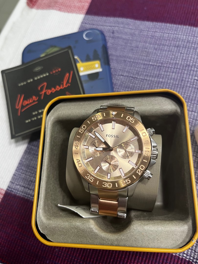 Fossil Bannon Multifunction Two-Tone Stainless Steel Watch on Carousell