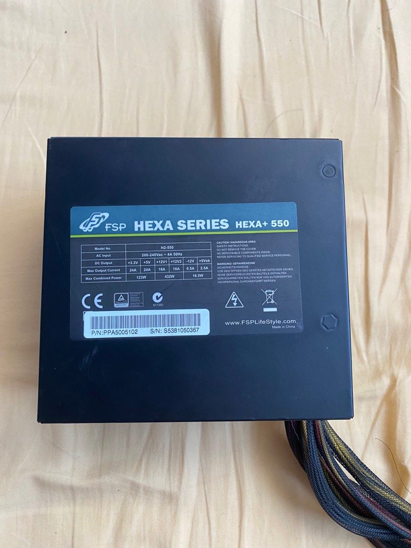 FSP HEXA 550W PSU POWER SUPPLY, Computers & Tech, Parts & Accessories ...