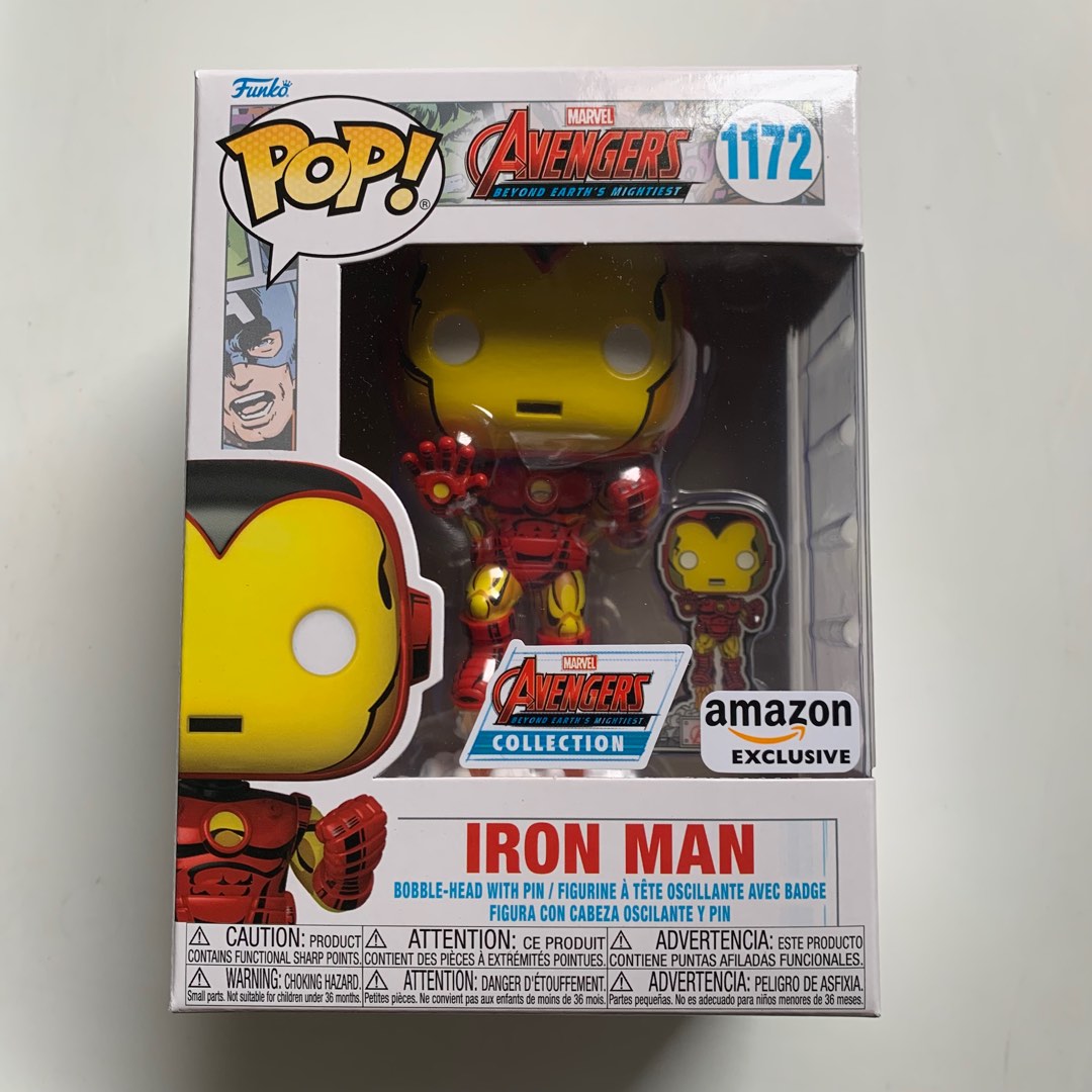 Funko Pop iron man with pin, Hobbies & Toys, Toys & Games on Carousell