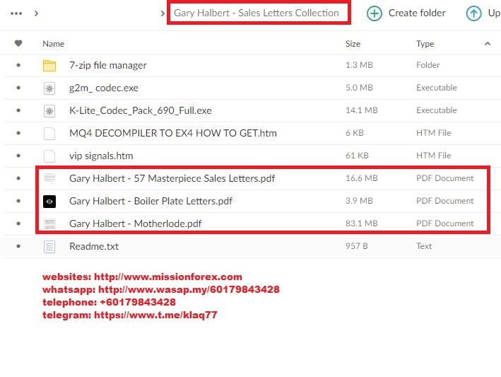 Gary Halbert - Sales Letters Collection (Total size: 124.1 MB Contains ...