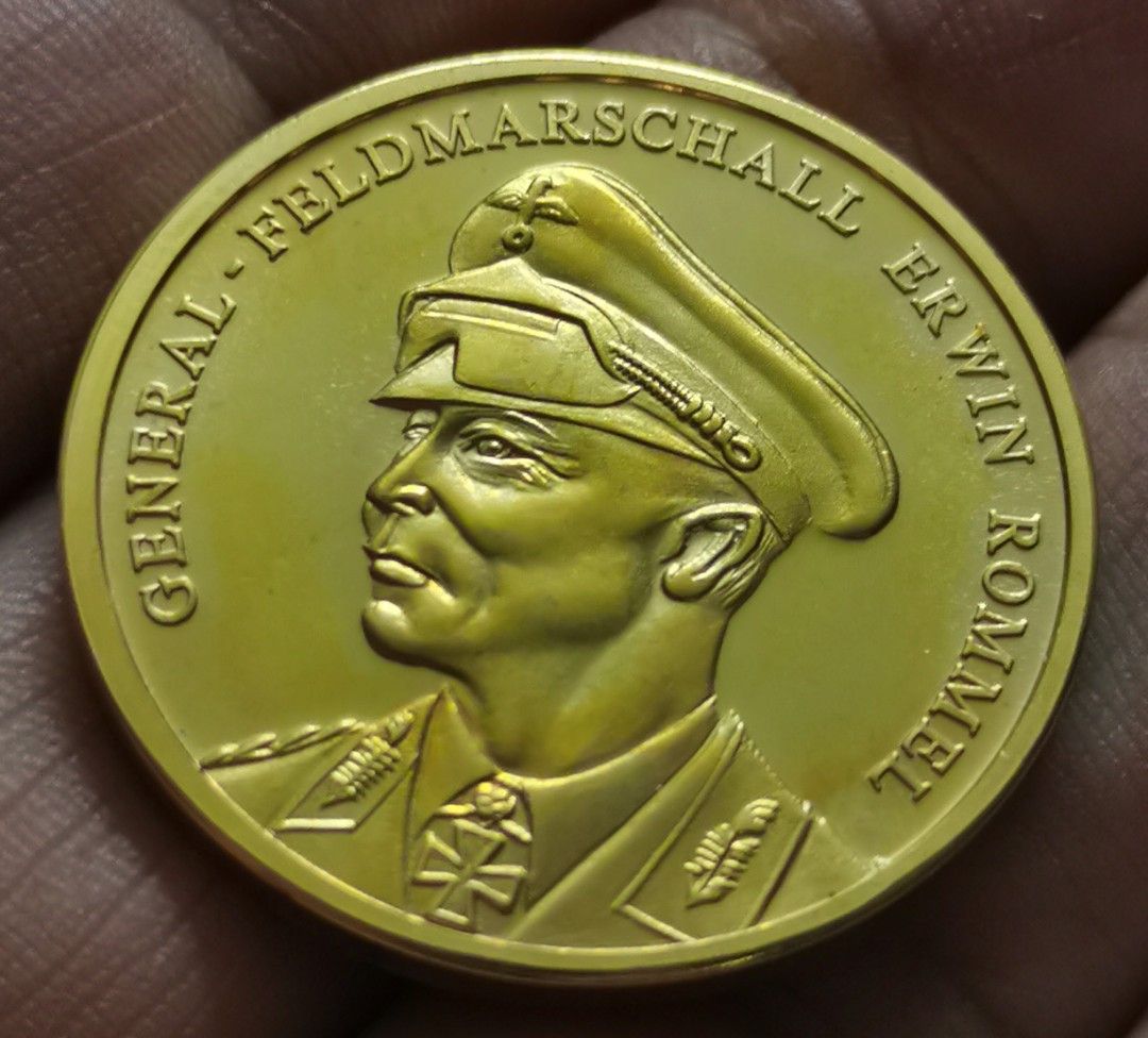 General Erwin Rommel (1939-45) German field Marshall Medal 1992 Brass ...