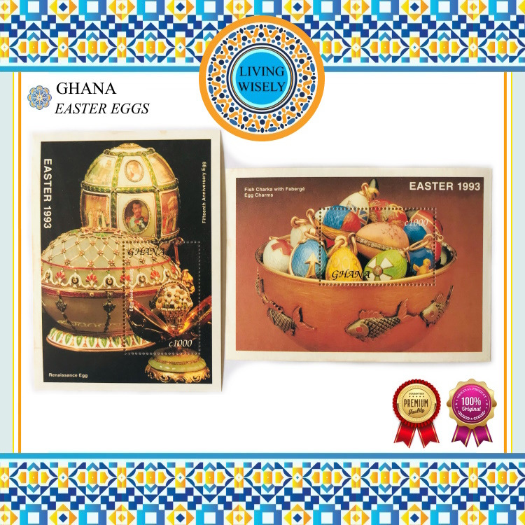 Ghana Easter 1993 Faberge Eggs Stamp Sheets, Hobbies & Toys ...