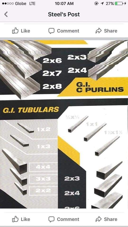 G.I PLAIN SHEET / CHECKERED PLATE / H BEAM / GI TUBE / CPURLINS / ANGLE ...