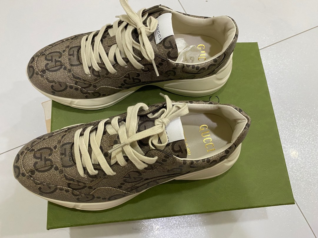 Gucci 100週年紀念款男鞋，尺寸為Gucci 10號，約莫US10.5～11號可以穿, 他的時尚, 鞋類, 休閒鞋、涼鞋在旋轉拍賣