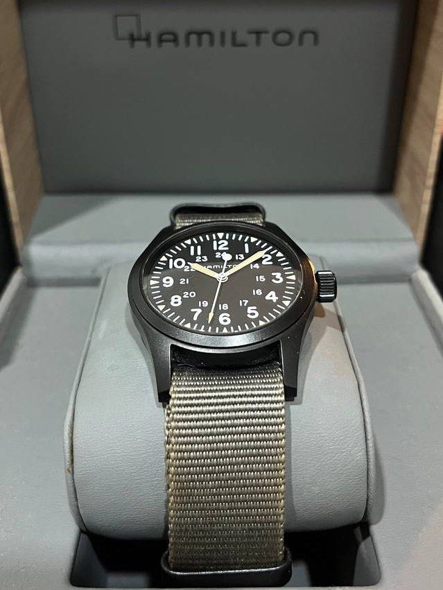 Hamilton Khaki Field Mechanical 38mm PVD, Luxury, Watches on Carousell