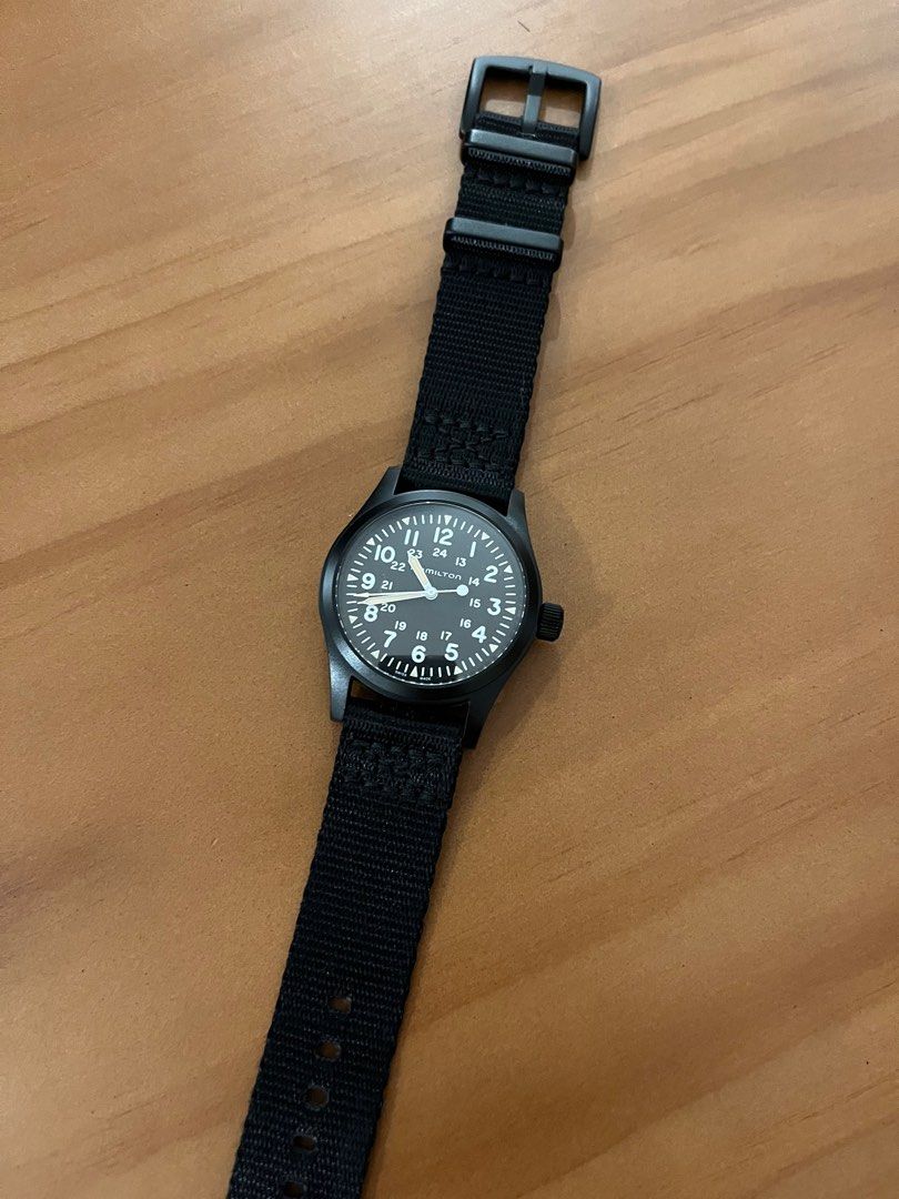 Hamilton Khaki Field Mechanical 38mm PVD, Luxury, Watches on Carousell