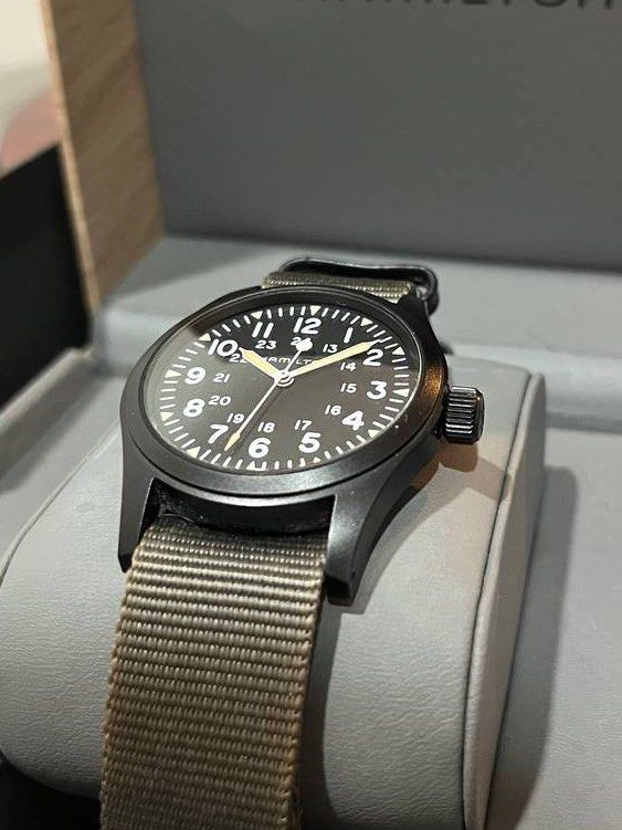 Hamilton Khaki Field Mechanical 38mm PVD, Luxury, Watches on Carousell