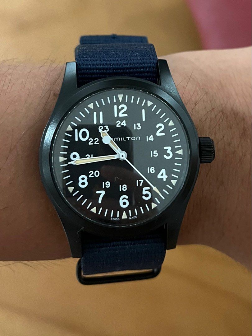 Hamilton Khaki Field Mechanical 38mm PVD, Luxury, Watches on Carousell