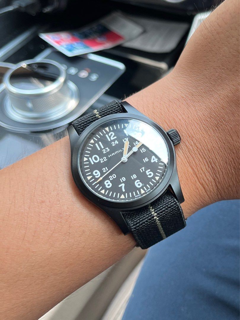 Hamilton Khaki Field Mechanical 38mm PVD, Luxury, Watches on Carousell