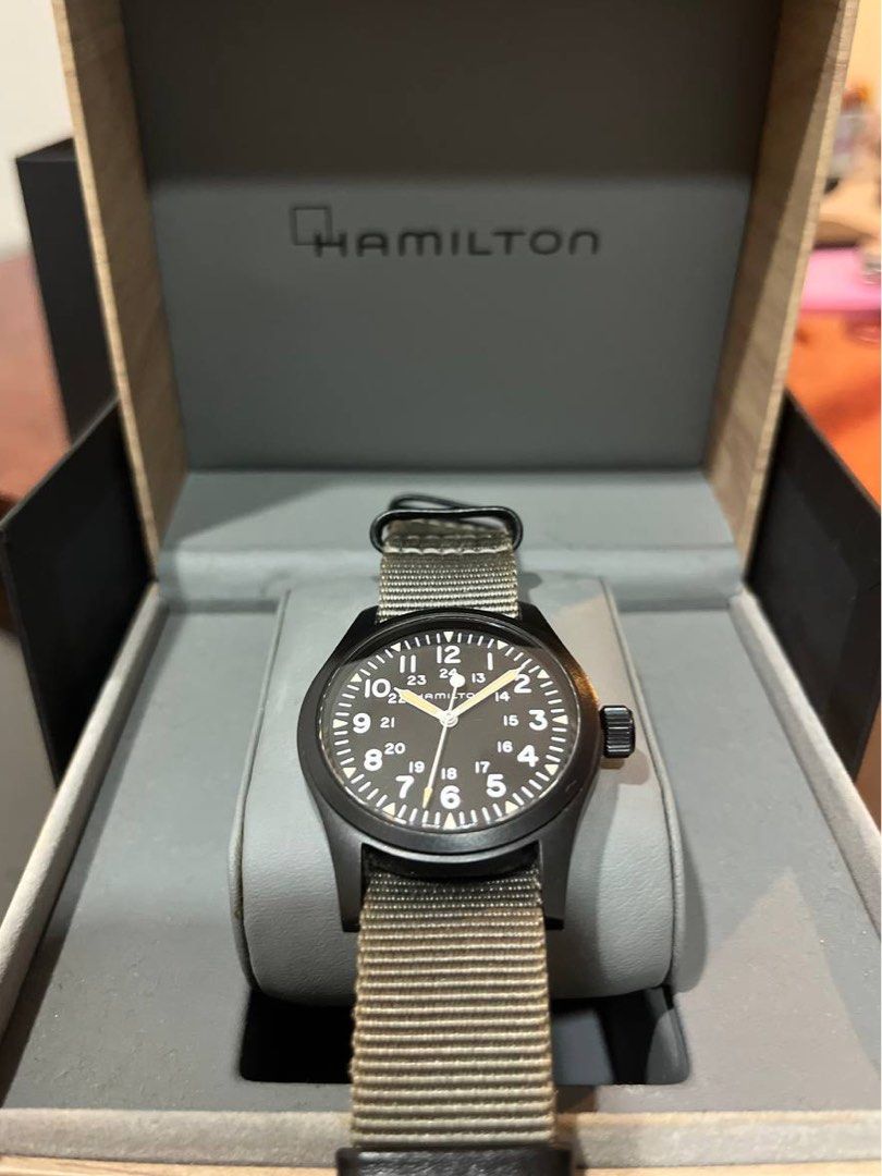 Hamilton Khaki Field Mechanical 38mm PVD, Luxury, Watches on Carousell