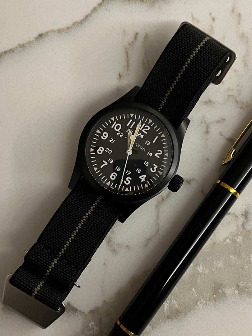 Hamilton Khaki Field Mechanical 38mm PVD, Luxury, Watches on Carousell