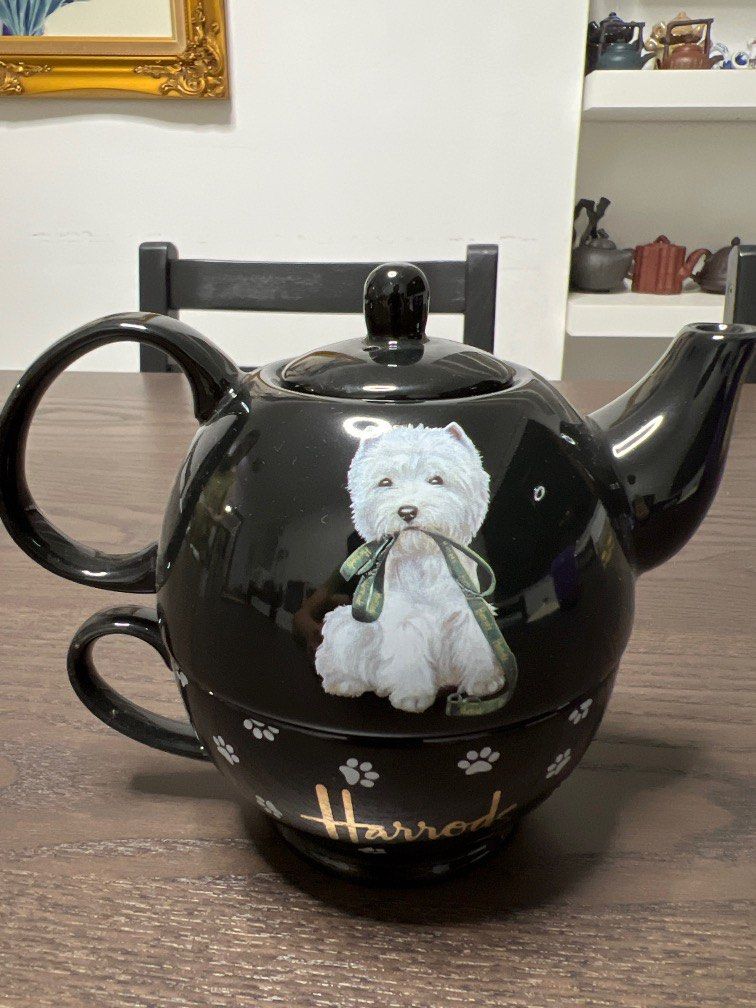 Harrods stacking Teapot with cup, Furniture & Home Living, Kitchenware ...